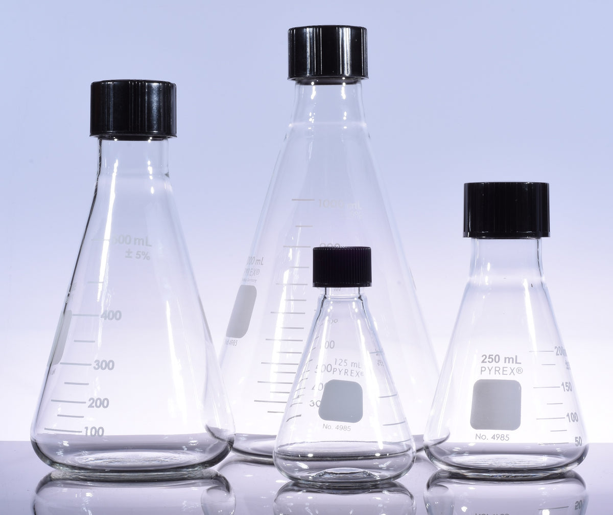 Matraz Erlenmeyer 250 ml con Tapón Pyrex® – Productos Biológicos Hyla